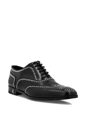 Philipp Plein Studded Leather Lace-up Shoes