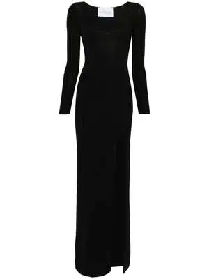 ANA RADU Knitted Maxi Dress - Black