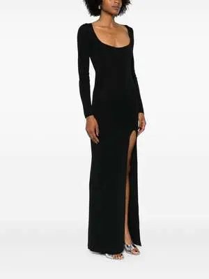 ANA RADU Knitted Maxi Dress - Black