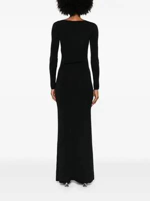 ANA RADU Knitted Maxi Dress - Black