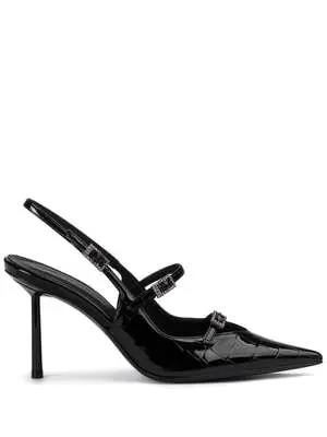 LE SILLA Morgana 80mm Leather Pumps - Black
