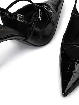 LE SILLA Morgana 80mm Leather Pumps - Black