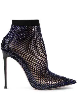 LE SILLA Gilda 120mm Mesh Ankle Boots - Blue