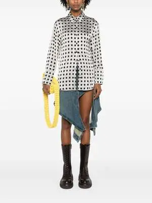 Kenzo Weave-print Satin Shirt
