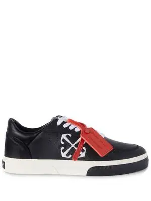 Off-White Low Vulcanized Leather Sneakers - Black