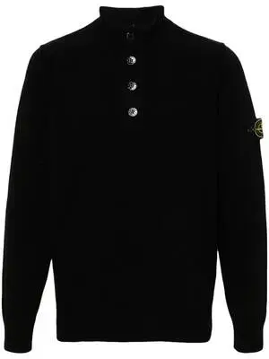 Stone Island Compass Badge High-neck Jumper - Black