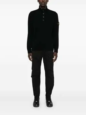 Stone Island Compass Badge High-neck Jumper - Black
