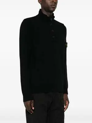 Stone Island Compass Badge High-neck Jumper - Black