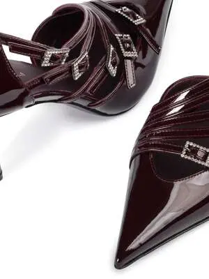 LE SILLA Scarlet 100mm Leather Pumps - Red