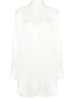 MAISON MARGIELA Silk Satin Shirt - White