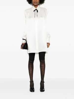 MAISON MARGIELA Silk Satin Shirt - White