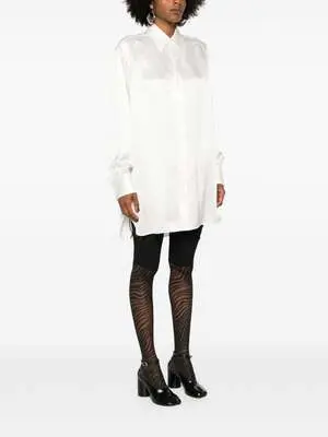 MAISON MARGIELA Silk Satin Shirt - White