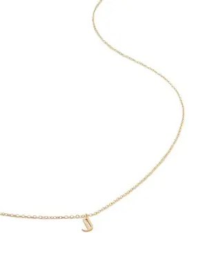 Monica Vinader 14kt Yellow Initial 'j' Necklace - Gold
