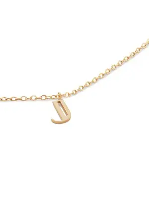 Monica Vinader 14kt Yellow Initial 'j' Necklace - Gold
