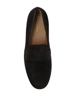 GIANVITO ROSSI George Penny-slot Suede Loafers - Brown