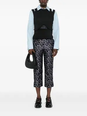 Kenzo Marguerite Jacquard Cropped Trousers
