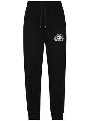 Dolce & Gabbana Flocked-logo Tapered Joggers