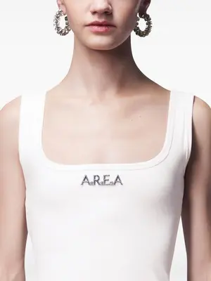 AREA Small Crystal Hoop Earrings