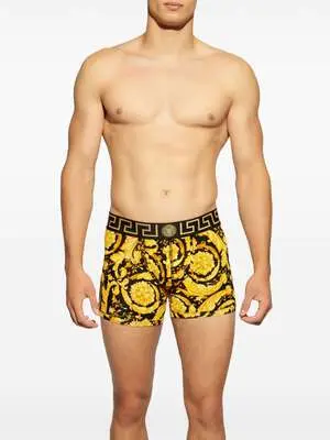 Versace Barocco Stretch-cotton Boxers - Black