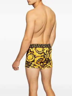 Versace Barocco Stretch-cotton Boxers - Black
