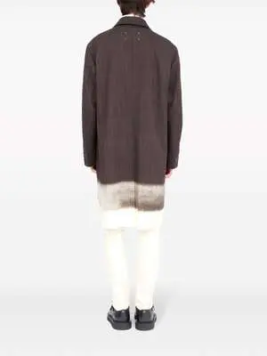 MAISON MARGIELA Trompe L'oeil-print Cotton Coat - Black
