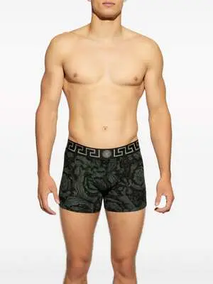 Versace Barocco Stretch-cotton Boxers - Black