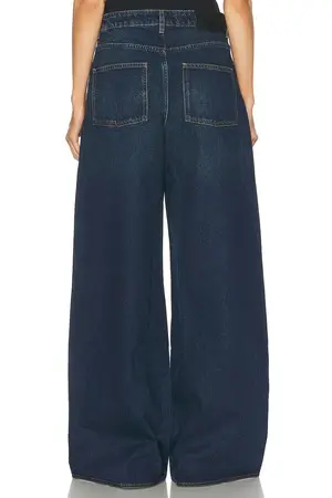 SIR. Stella Wide Leg In Denim-dark