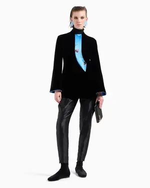 Giorgio Armani Virgin Wool Mock-neck Top