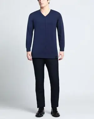 John Richmond Knitted V-neck Sweater - Blue