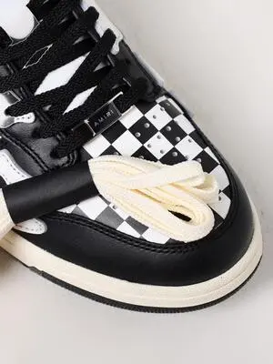 Amiri Checkerboard Bone Runner Sneakers - Black