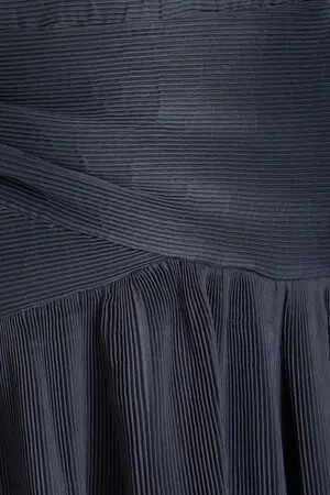 Zimmermann Cold-shoulder Plissé-organza Midi Dress