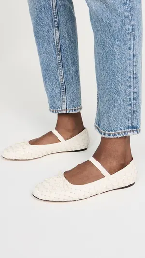 LOEFFLER RANDALL Leonie Ballet Flats - Cream