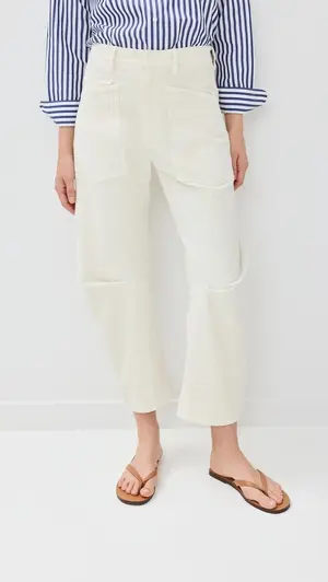 NILI LOTAN Shon Corduroy Wide Leg Pants - Stone