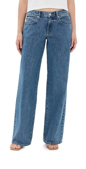 SLVRLAKE Lexi Low Rise Wide Leg Full Length Jeans - Satisfaction