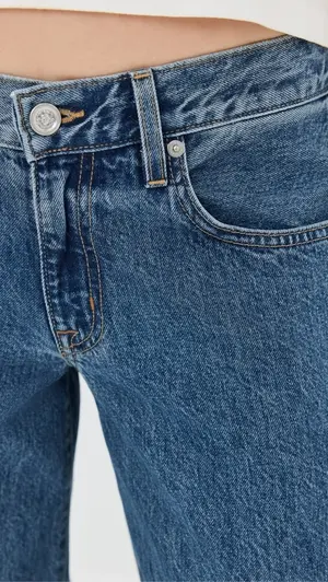 SLVRLAKE Lexi Low Rise Wide Leg Full Length Jeans - Satisfaction