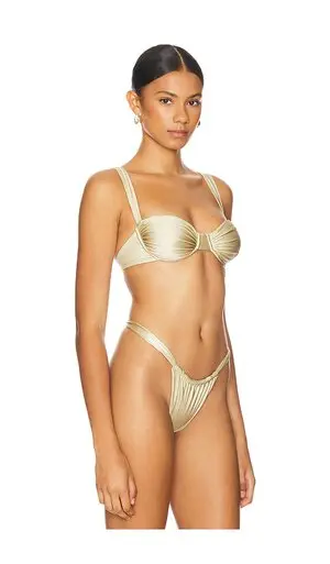 BELLE ANNA Oracle Metallic Top - Gold