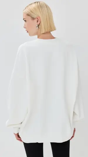 ANINE BING Miles Letterman Sweatshirt - Off White