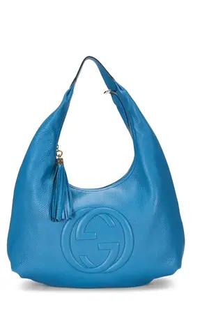 Gucci Leather Soho Hobo - Blue