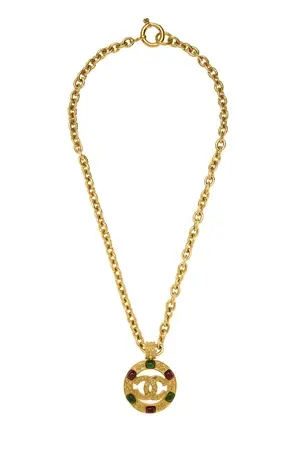 CHANEL Filigree Multicolor Gripoix Necklace
