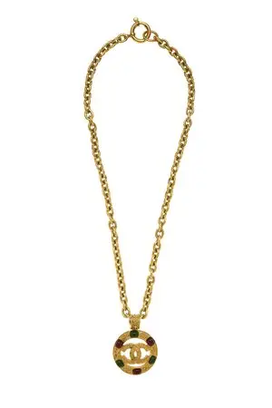 CHANEL Filigree Multicolor Gripoix Necklace