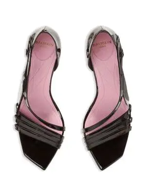 Balmain Eden 95mm Cut-out Patent Sandals