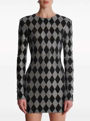 Balmain Crystal-embellished Minidress - Black
