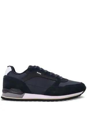 BOSS Suede-trimmed Mesh Sneakers - Blue