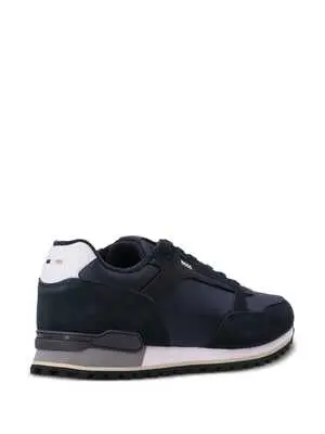 BOSS Suede-trimmed Mesh Sneakers - Blue