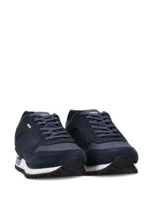 BOSS Suede-trimmed Mesh Sneakers - Blue