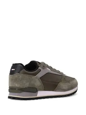 BOSS Suede-trimmed Mesh Sneakers - Green