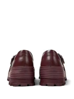 Camper Traktori Leather Loafers - Red