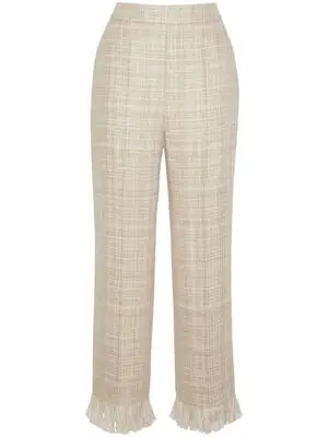 Adam Lippes Fringed Linen Trousers