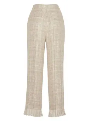 Adam Lippes Fringed Linen Trousers
