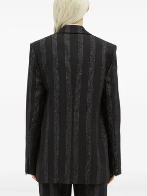 MSGM Striped Single-breasted Blazer